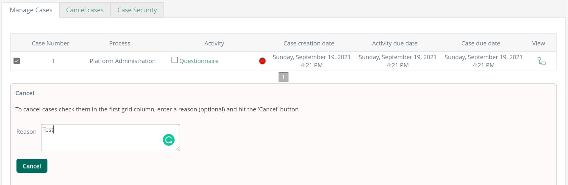 Cancel case - the proper way - SoftOne Consultancy