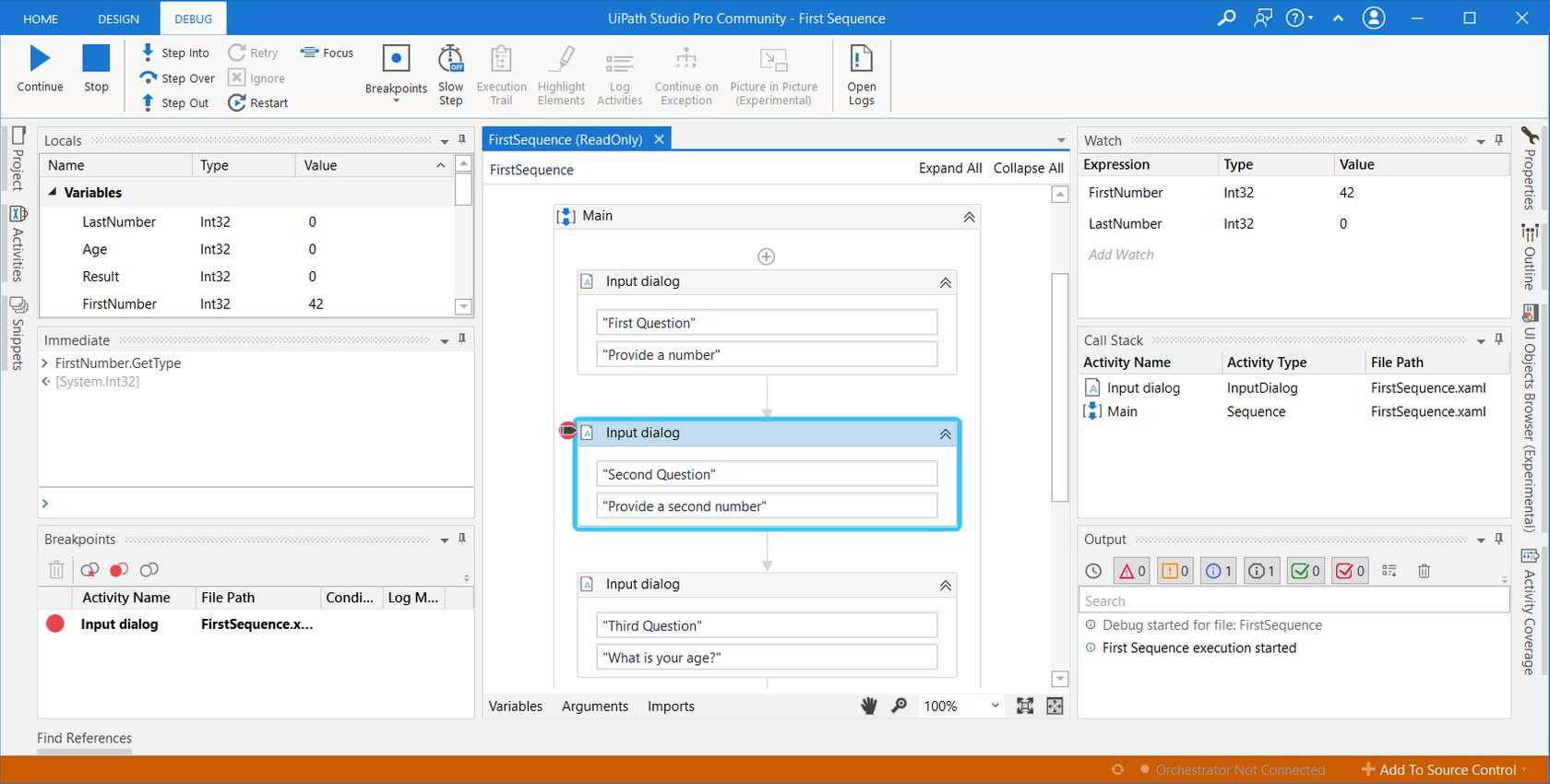 Debugging in Studio (UiRPA part 13) - SoftOne Consultancy
