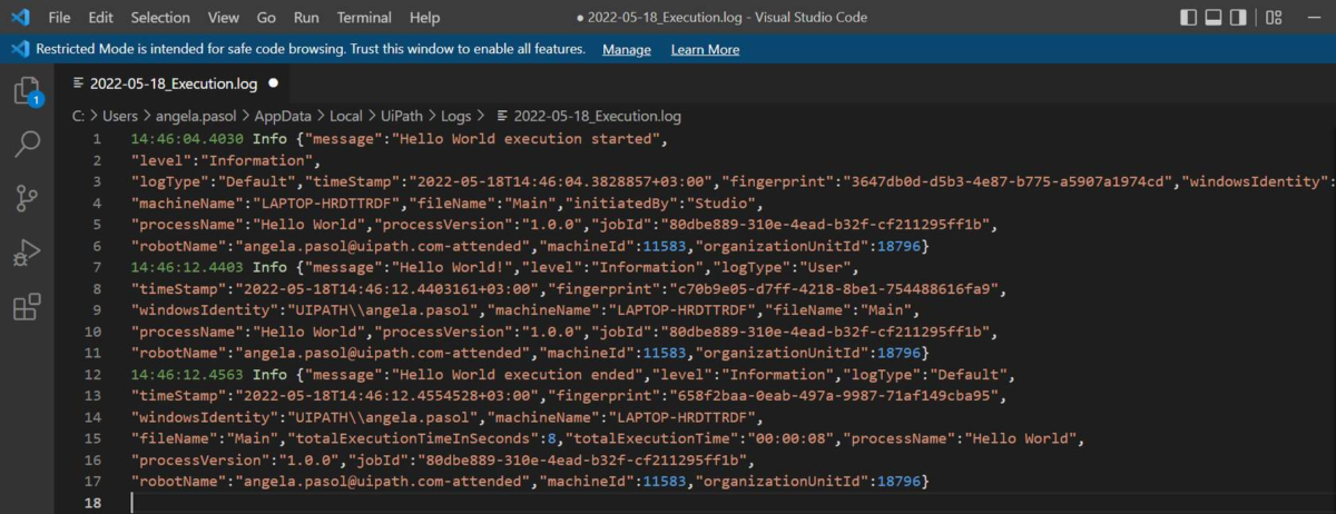 Introduction to Logging in Studio (UiRPA part 15) - SoftOne Consultancy